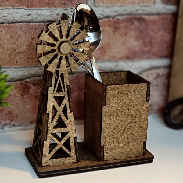 Rustic Farmhouse Utensil Spoon Holder – Designodeal