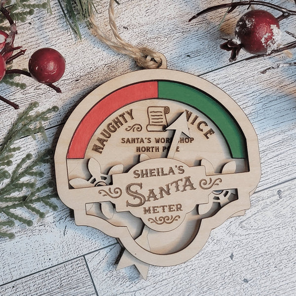 Santa Claus Naughty Nice Meter Christmas Ornament – Designodeal