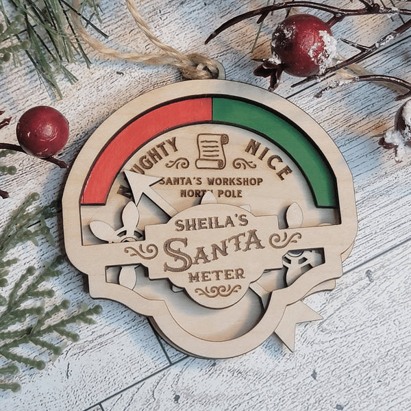 Santa Claus Naughty Nice Meter Christmas Ornament – Designodeal